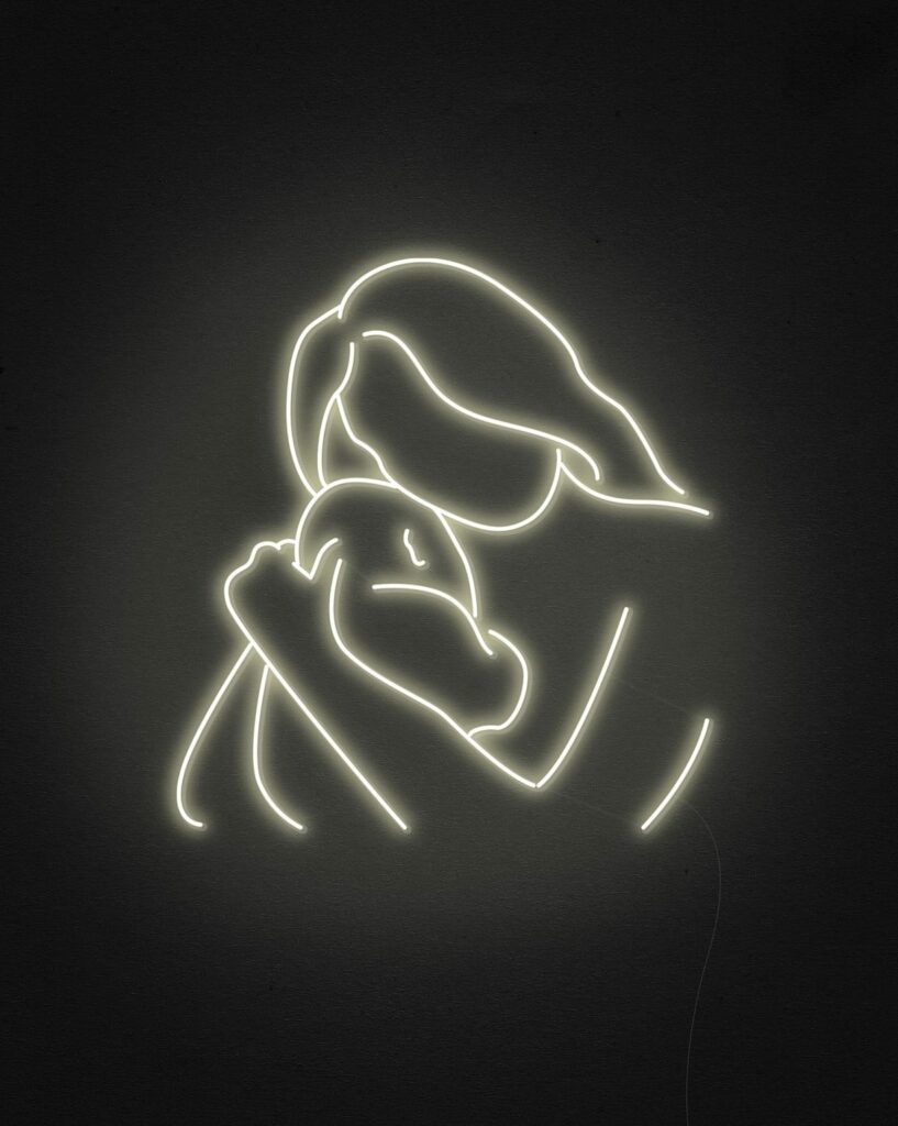 Mother’s Hug Neon Sign: showoff your love on a wall