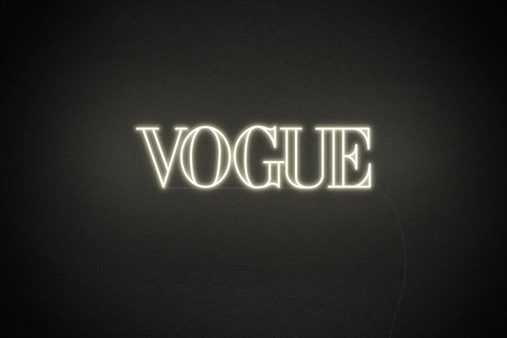 Add the Fashion Icon to Your Room: Vogue Neon Sign