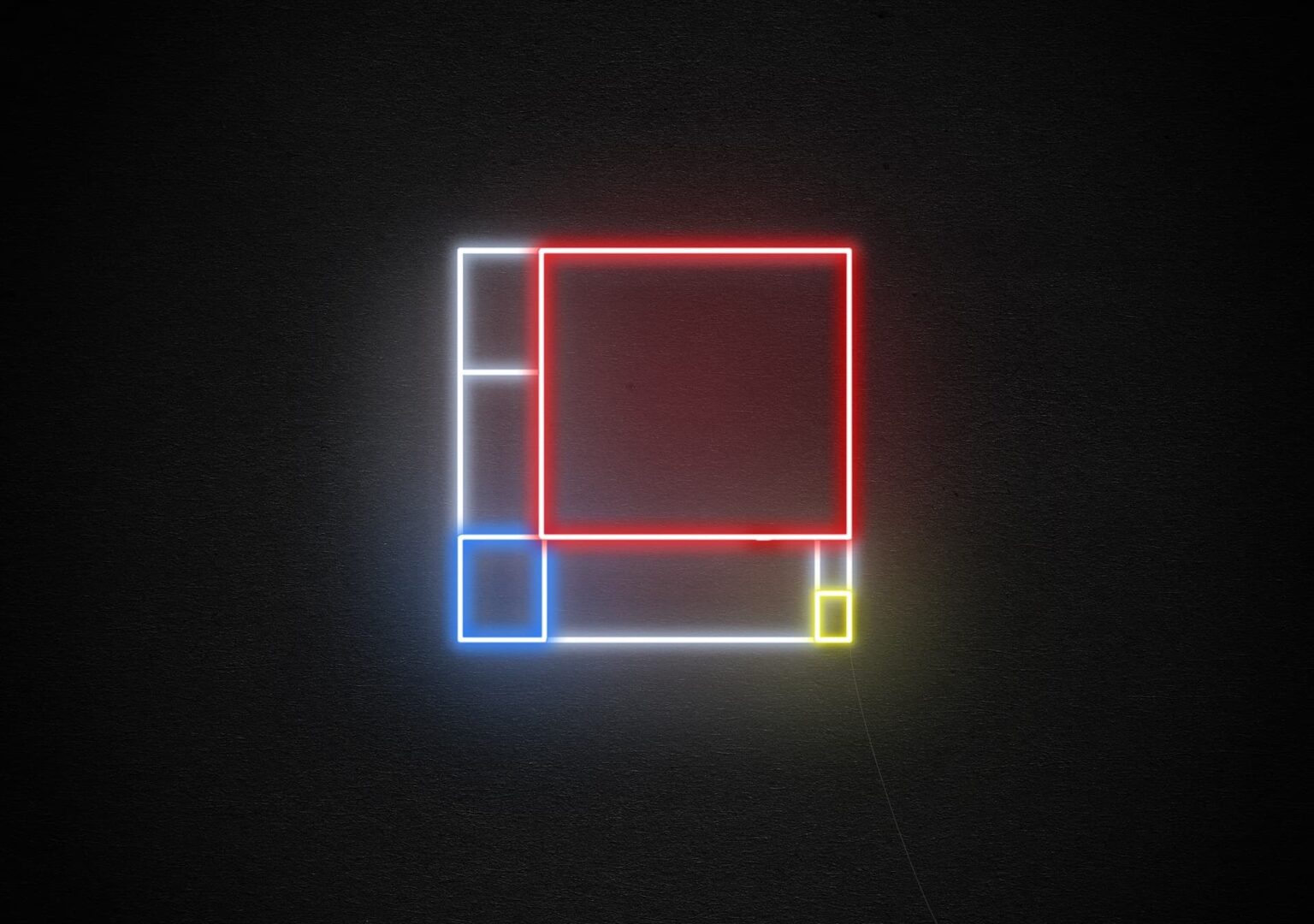 Multicolor Neon Mondrian sign, a Modern Art Piece for your Home