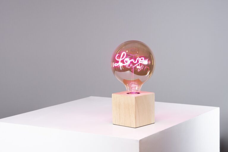 Pink Love Edison Bulb Lamp - Echo Neon Studio
