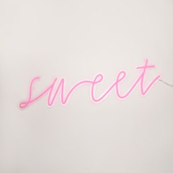 Pink Sweet Lettering Neon Sign for Home Room Lighting | Echo Neon