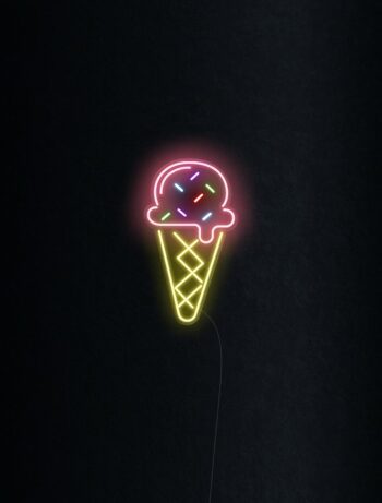 Ice Cream LED Neon Sign, Perfect for Wall Art & Home Decor | Echo Neon