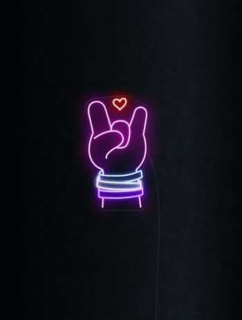 Rock Hand Neon Light | Echo Neon