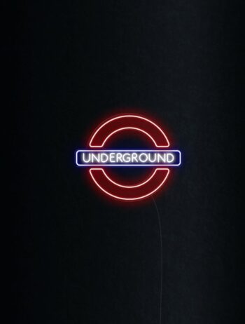 London Underground Neon Sign | Retro Transit Decor