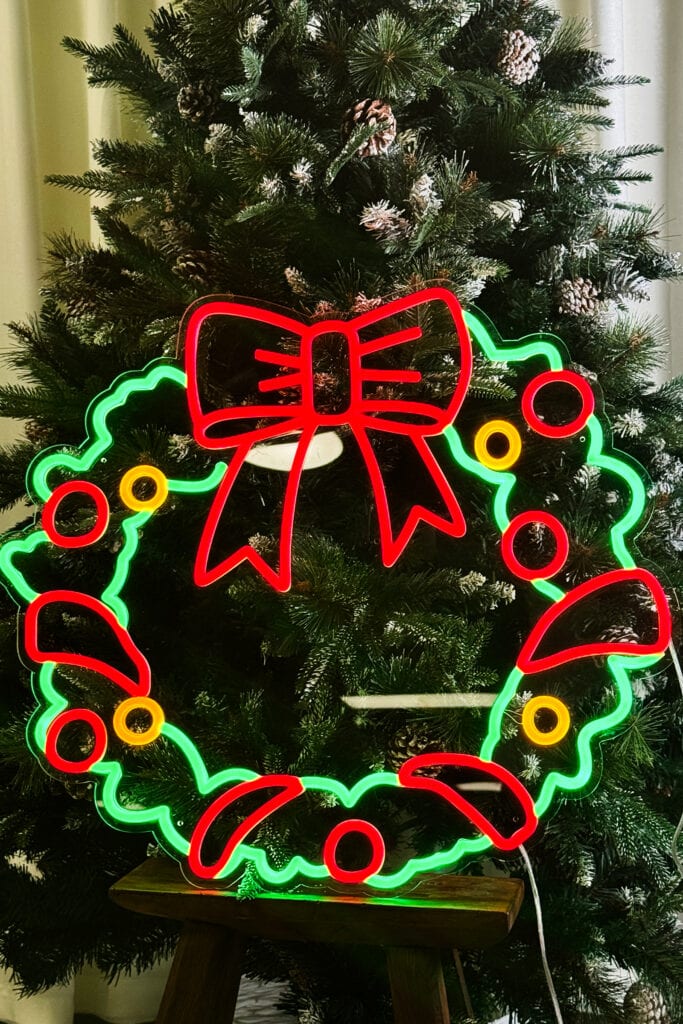 Christmas Wreath Neon Light | Echo Neon