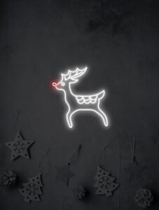 Festive Reindeer Neon Sign | Echo Neon