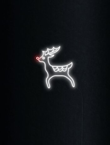 Festive Reindeer Neon Sign | Echo Neon