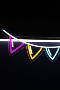 Vibrant Colorful Flag Neon Sign for Parties & Events